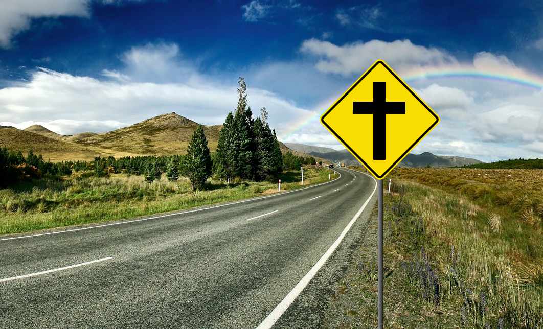 Cross Caution Sign | Scandia Bible Church